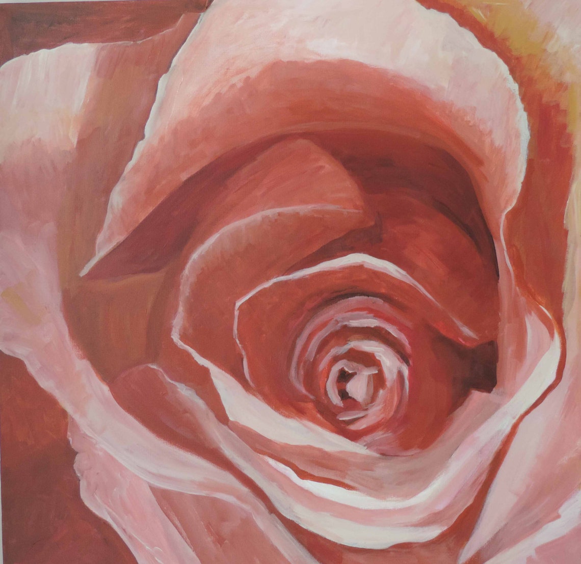 Abstract Rose Art, Painting of a Rose, Abstract Floral Art, Abstract ...