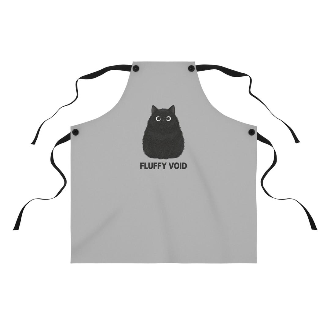 Fluffy Void Cat Apron | Cute Black Furry Kitty Kitchen Apron - Etsy
