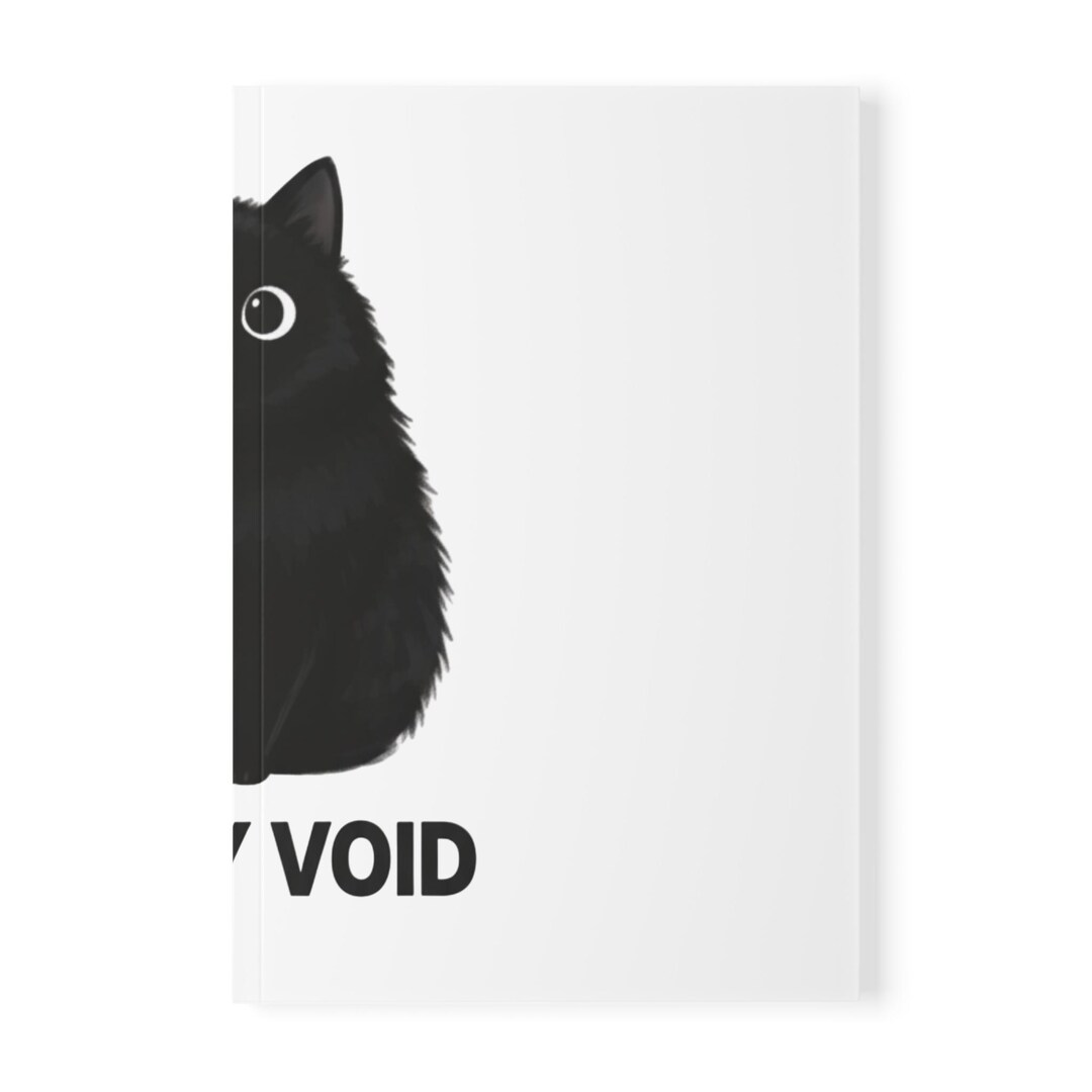Fluffy Cat Illustration Notebook | A5 Softcover Journal - Etsy