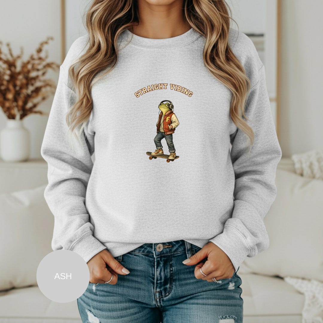 Skater Frog Graphic Tee , Funny Frog Skateboard Shirt,toad With ...