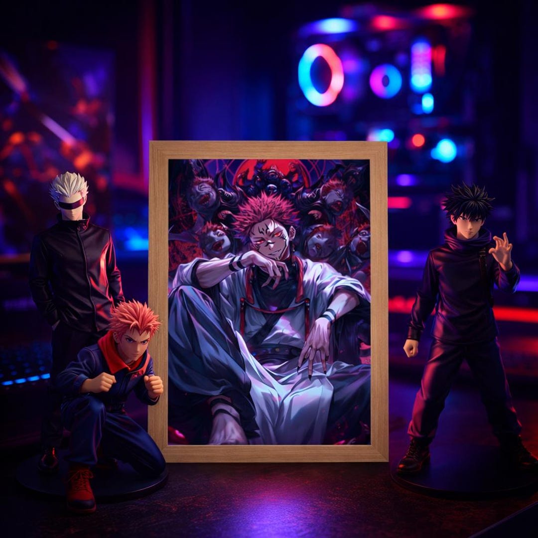 Jujutsu Kaisen LED Ryomen Sukuna Light Box Night Light JJK Anime Lamp ...