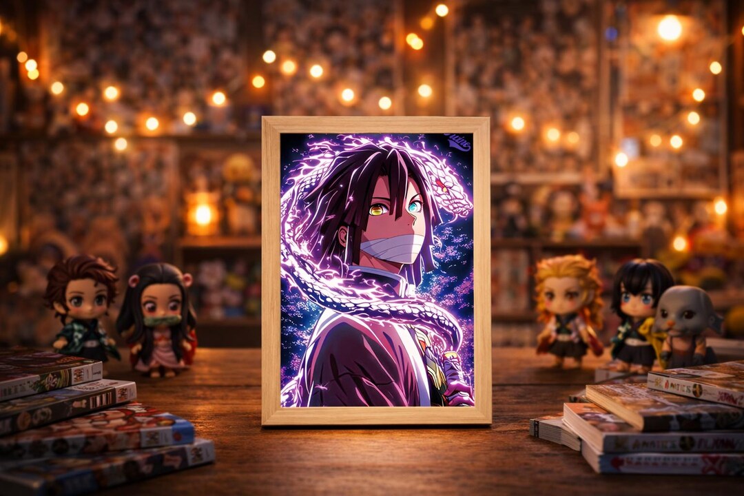 Demon Slayer Night Light ,obanai Iguro Light Box, Serpent Hashira LED ...