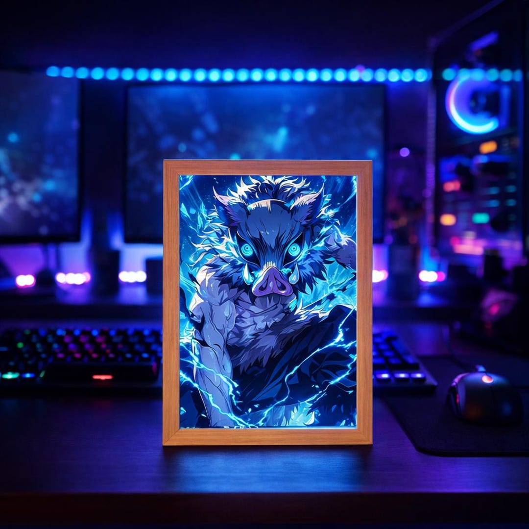 Demon Slayer Inosuke Lightbox | 3D Anime Shadow Box | Hashibira Inosuke ...