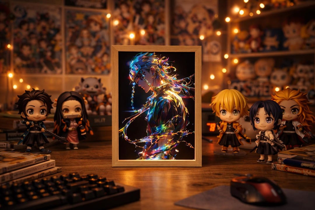 Demon Slayer Uzui Tengen LED Light Box | Sound Hashira Glowing Art ...