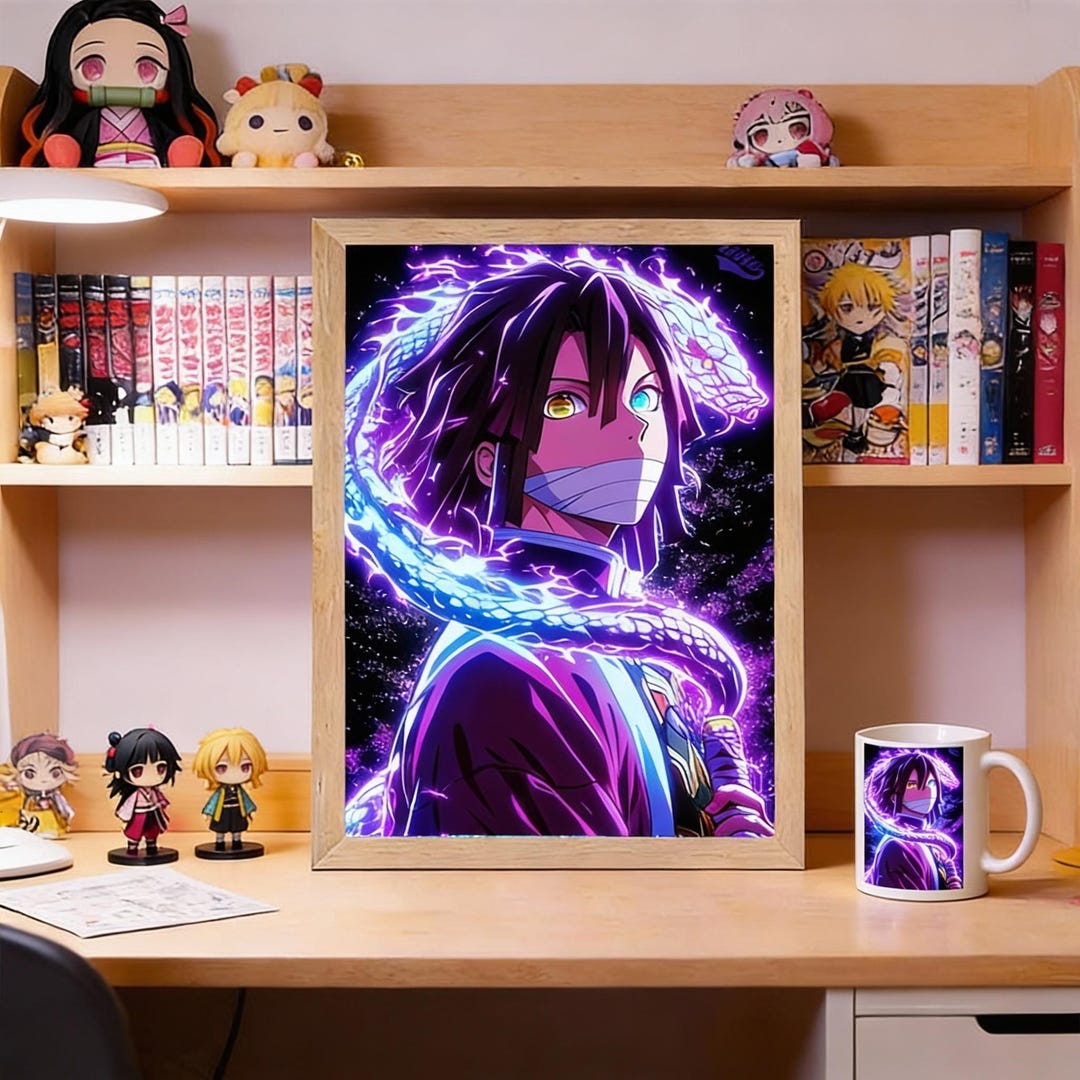 Anime Serpent Aura LED Light Box Lamp, Mystic Snake Night Light, USB ...