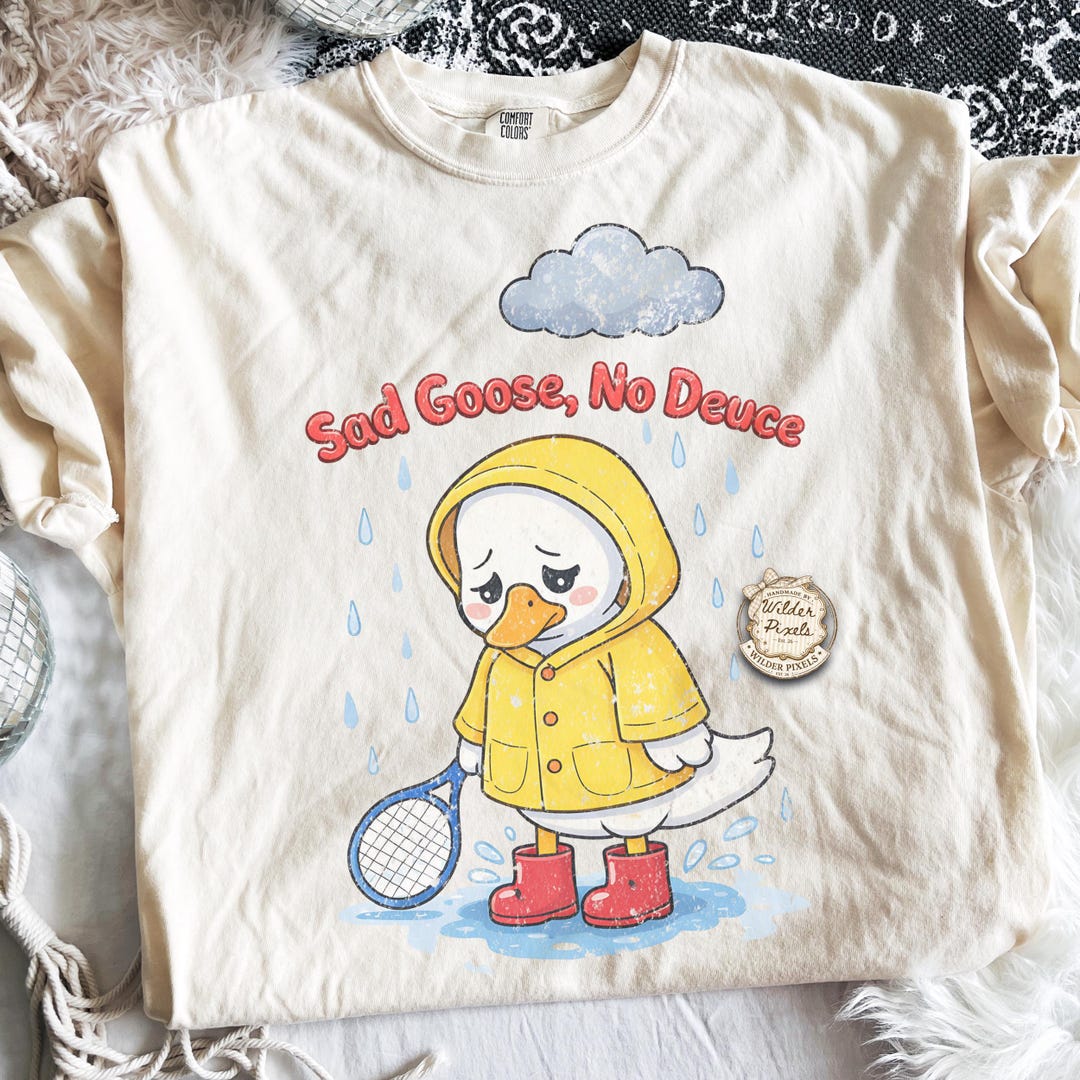 Tennis Goose, Sad Rain Goose Png,tennis Bow PNG, Preppy Coquette ...