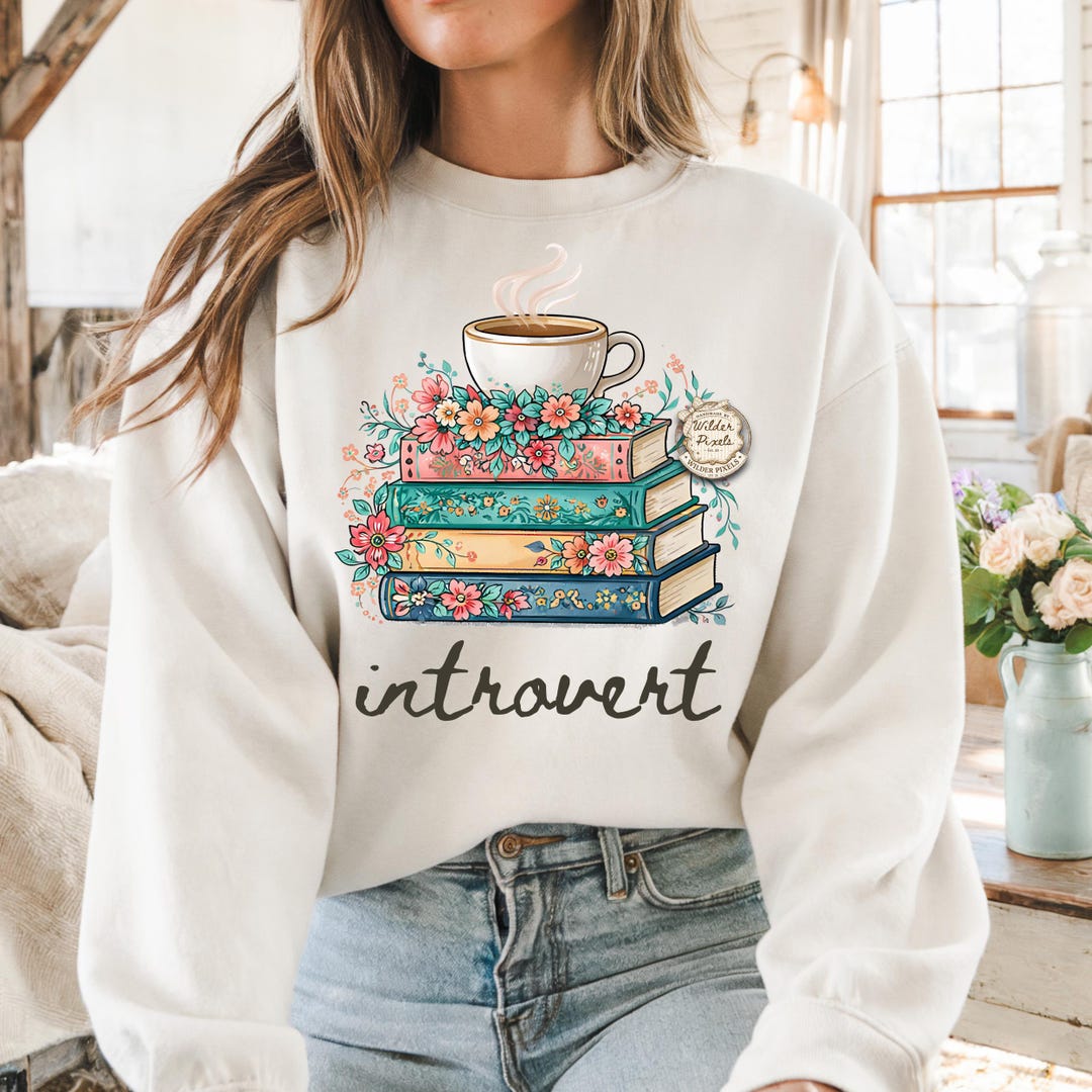Literally Just an Introvert Png, for Reader, Bookish, Book Girl, Rather ...