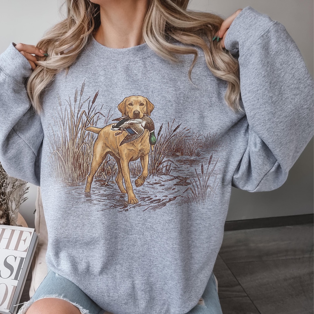 Yellow Lab, Hunting PNG – Retro 90s Mallard Duck Style Wiener Dog Shirt ...