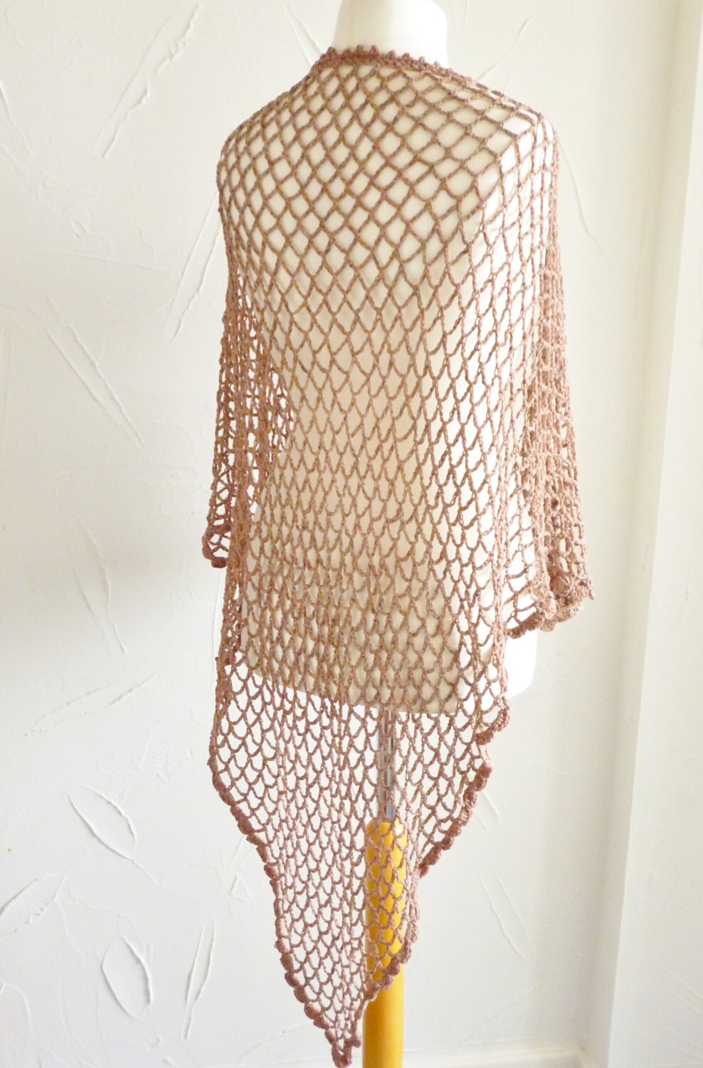 Elegant Shawl Eco Friendly Wrap Triangle Scarf Recycled Silk | Etsy