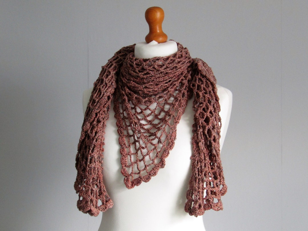 Elegant Shawl Eco Friendly Wrap Triangle Scarf Recycled Silk - Etsy