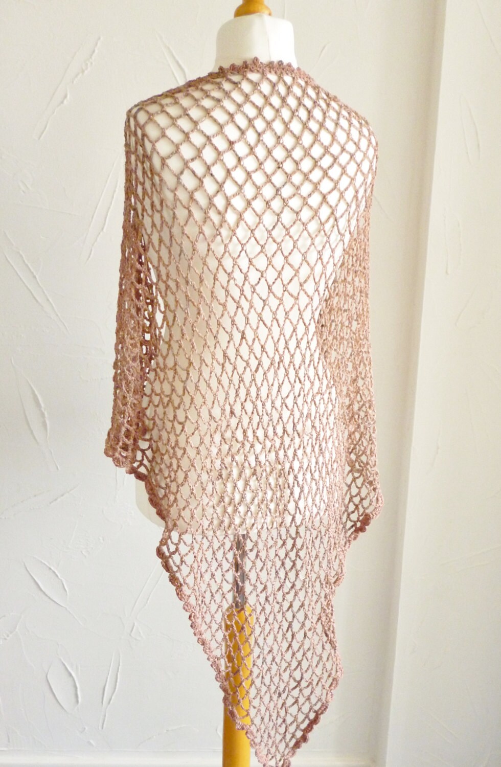 Elegant Shawl Eco Friendly Wrap Triangle Scarf Recycled Silk | Etsy
