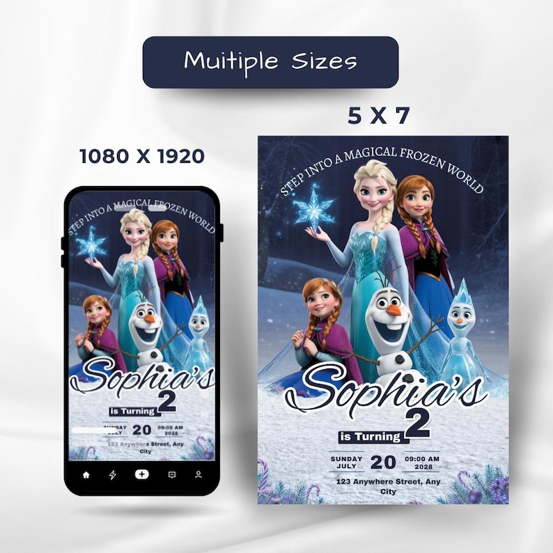 Frozen Birthday Invitation Editable Printable Frozen Elsa Party Invite ...