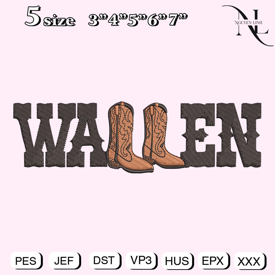 Western Cowboy Boots Embroidery Design | Country Western Machine ...