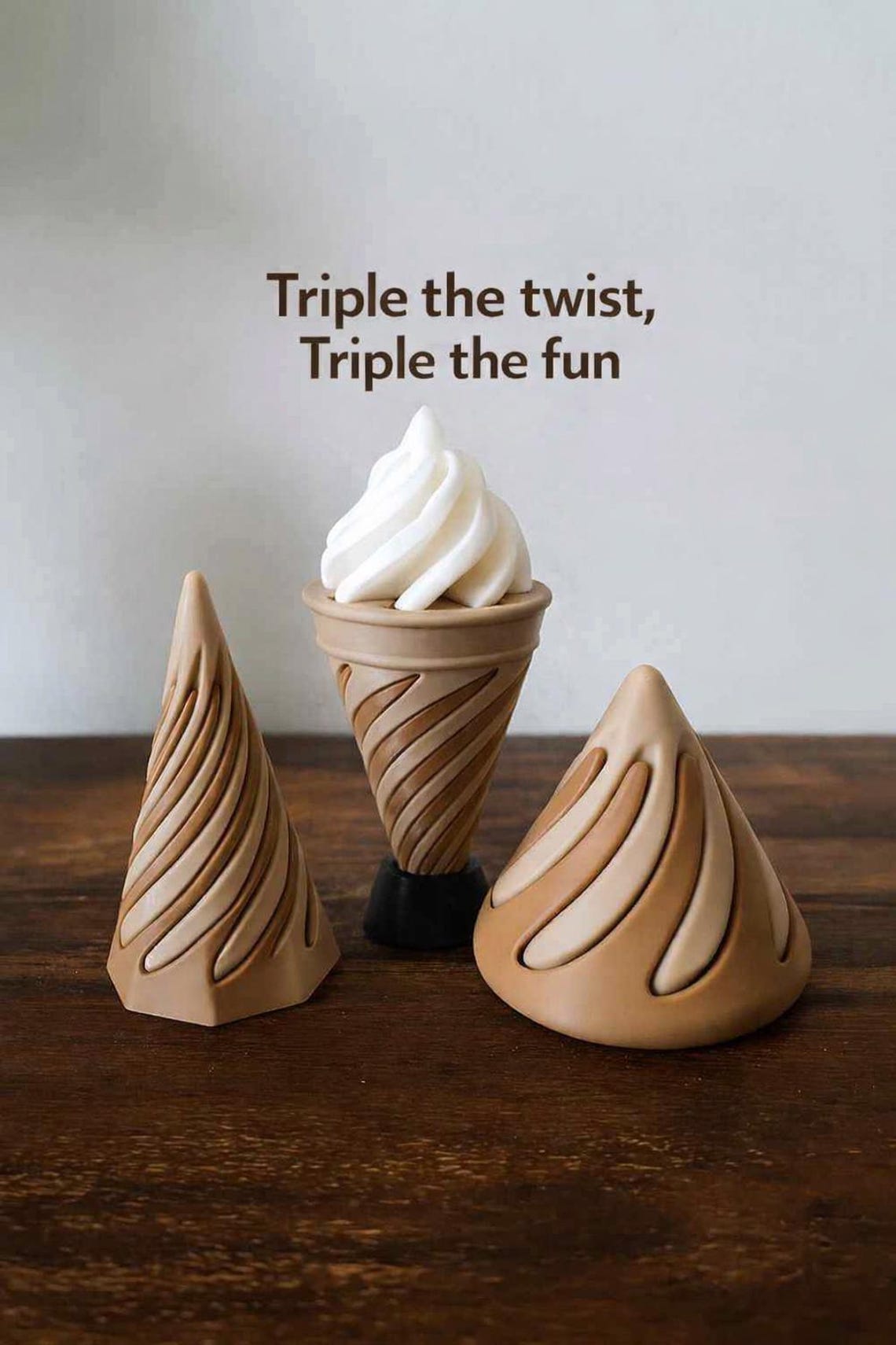 Spiral Fidget Toy Trio – Ice Cream + Impossible + Cone Passthrough - Etsy