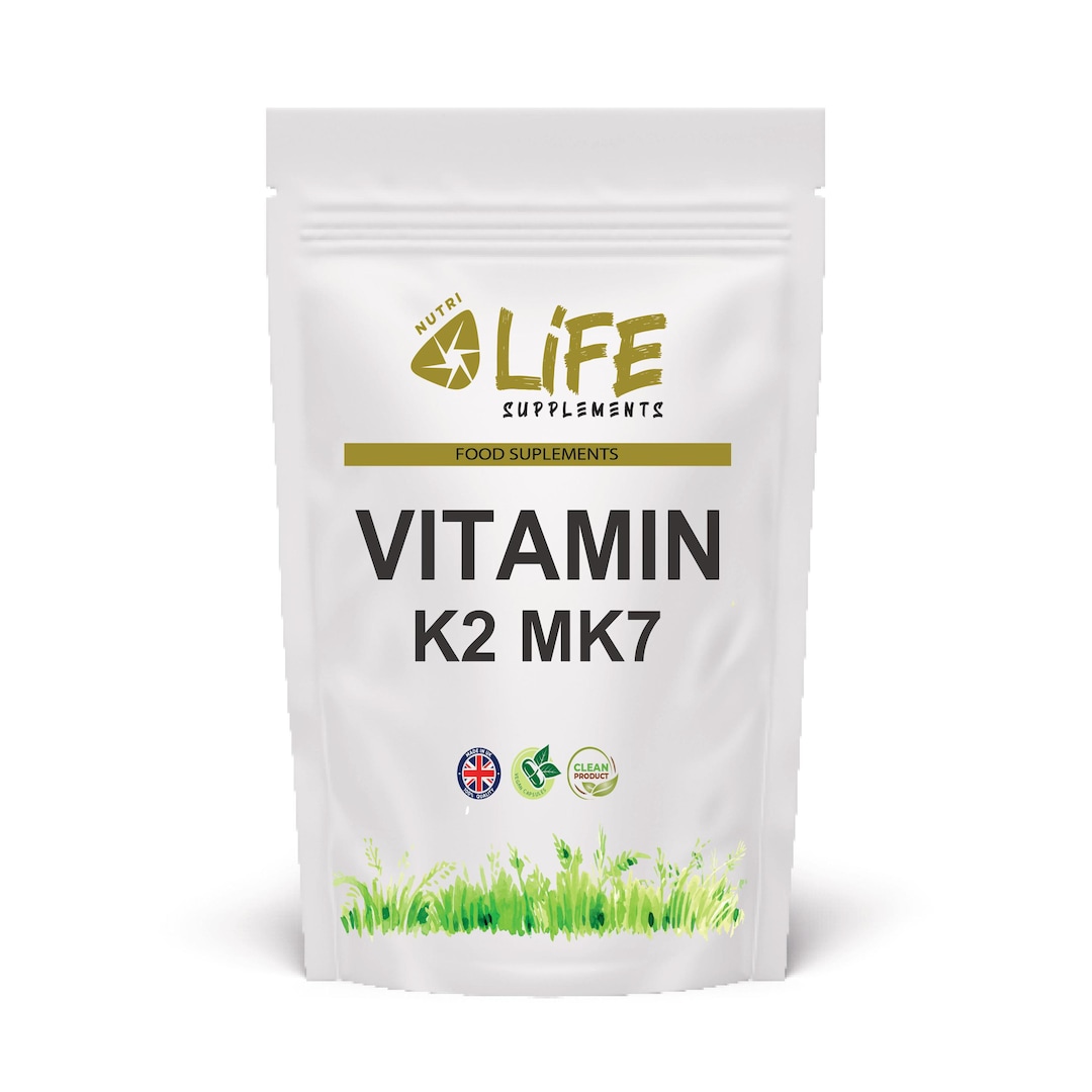 Vitamin K2 Mk7 200mcg Best Natural Powder K2 MK7 Capsules Vegan ...