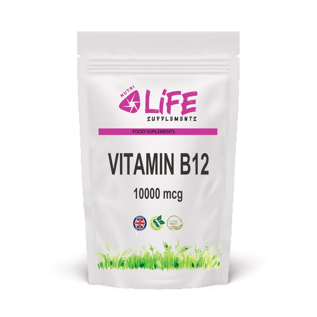 Vitamin B12 High Strength 10000mcg Capsules B12 Supplement Vit B12 ...