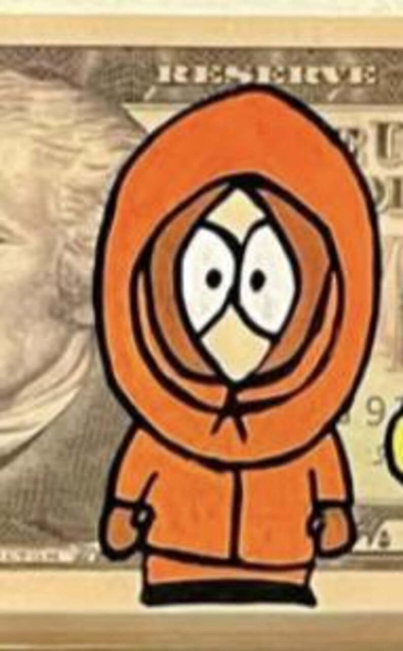 SOUTH PARK: Cartman Kenny on Dollar Bill - Etsy