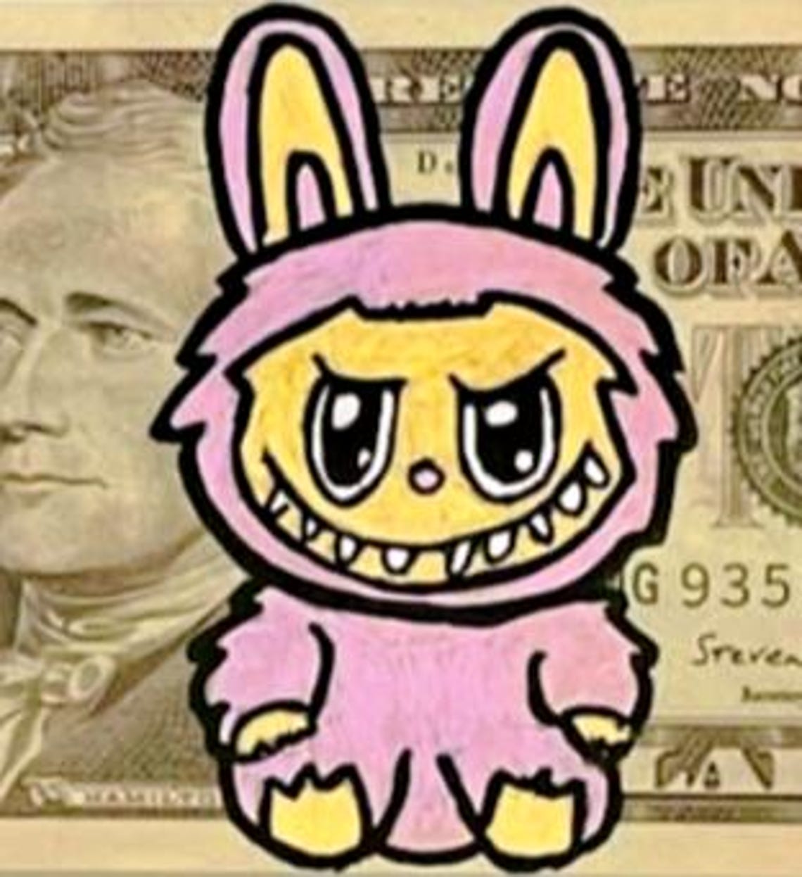 LABUBU: Hand Painted Arkwork Sold With a Professional Quality Frame and ...