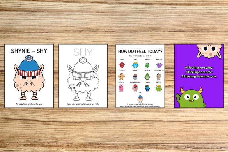 Feeling Monsters Coloring Book | SEL Activity for Kids Ages 3-8 ...