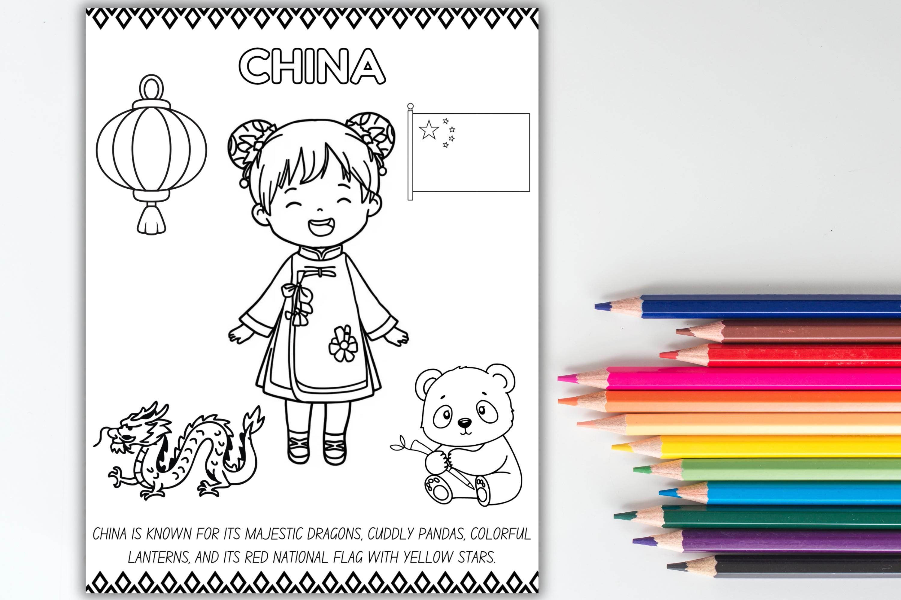 Traditional Dresses Coloring Book 11 Pages World Cultural Outfits ...