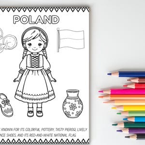 Traditional Dresses Coloring Book 11 Pages World Cultural Outfits ...