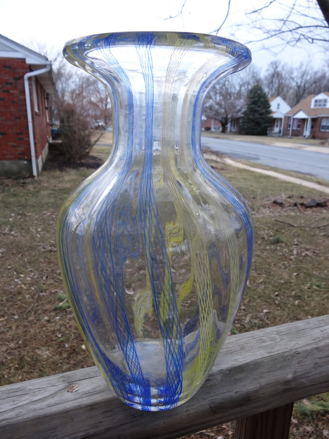 Hand Blown Venetian Style Vase - Etsy