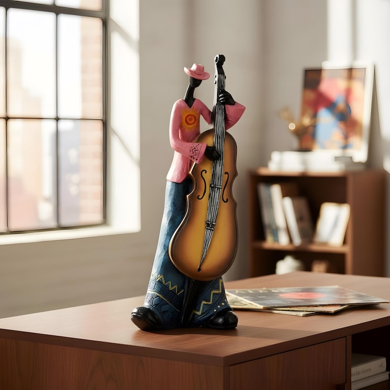 Colourful Jazz Musician Sculptures – Artistic Resin Figurines - Etsy