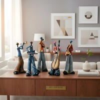 Resin Jazz Band Figurines: Colorful Music Statues for Home Decor - Etsy