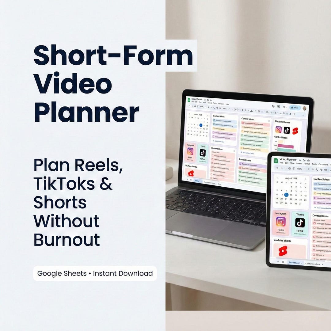 Video Planner for Creators | Tiktok Planner | Reels Script List ...