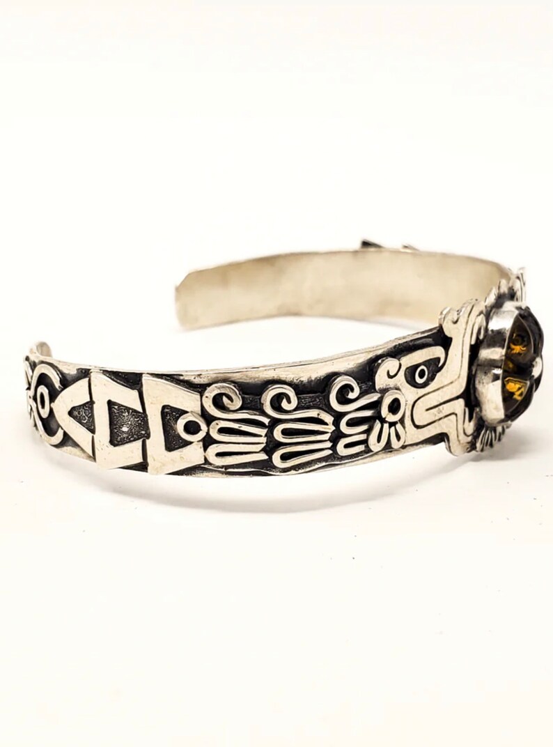 Quetzalcoatl Silver Bracelet - Etsy