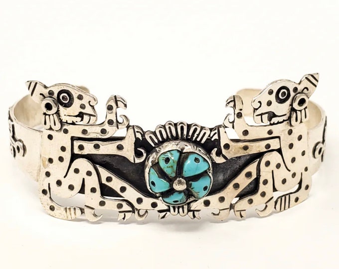 Ocelot (jaguars) Peyote Silver Bracelet - Etsy