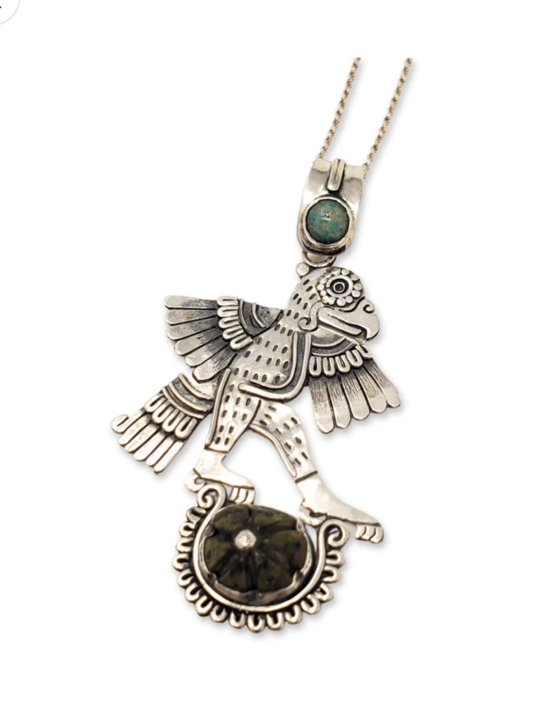 Parrot Jade Peyote Pendant - Etsy