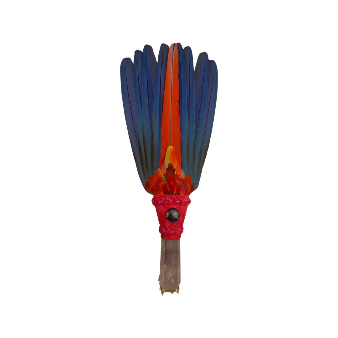 Macaw Fan With Crystal Amethyst Handle - Etsy