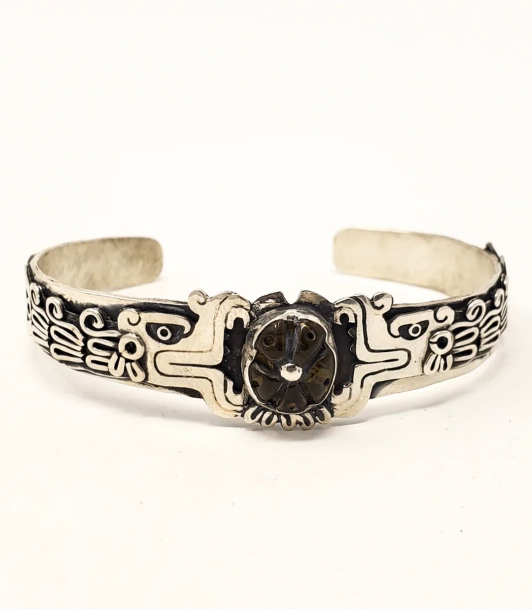 Quetzalcoatl Silver Bracelet - Etsy