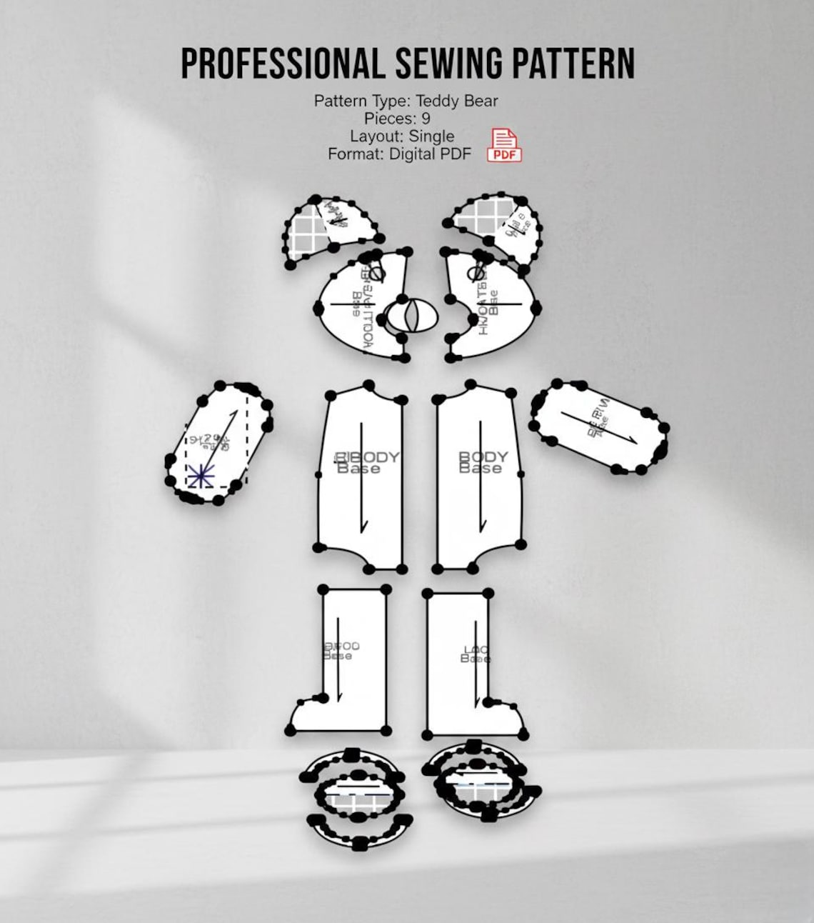 DIY Memory Teddy Bear Sewing Pattern, Digital Handmade Toy PDF - Etsy