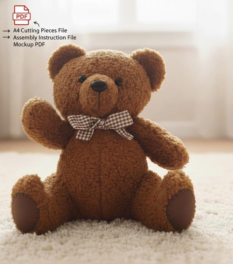 DIY Memory Teddy Bear Sewing Pattern, Digital Handmade Toy PDF - Etsy