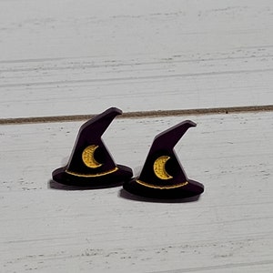 Large Halloween Stud Earrings, Ghost Studs, Skull Studs, Pumpkin Studs, Halloween Studs, Witch ...