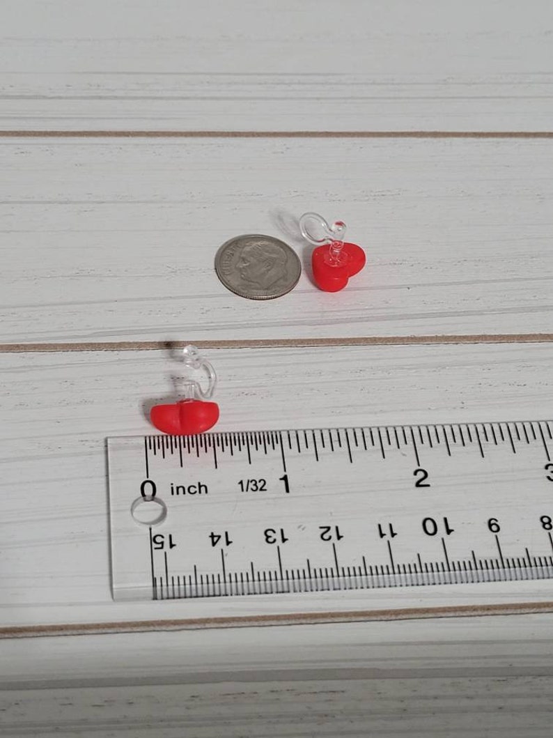 Red Puffy Heart Stud Earrings, Valentine's Day Gift - Etsy