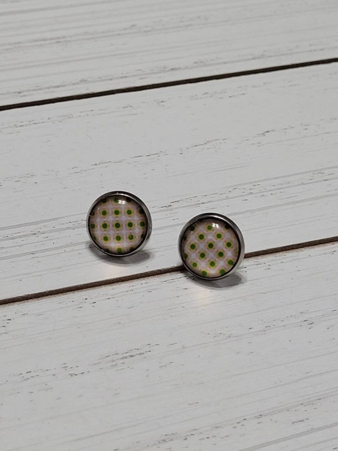 Retro Stud Earrings, Retro Pattern Earrings, 70s Earrings, 70s Stud ...