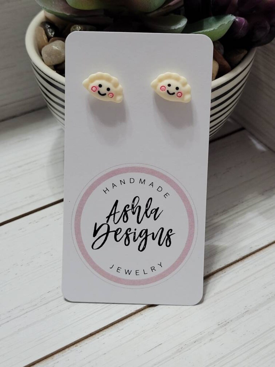 Tiny Dumpling Stud Earrings, Foodie Jewelry, Hypoallergenic Posts - Etsy
