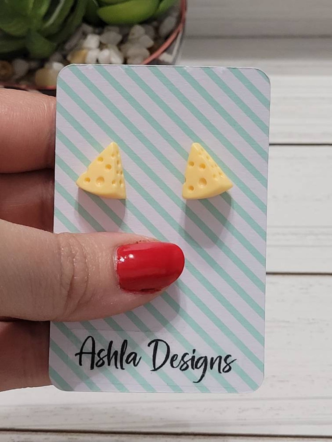 Cheese Stud Earrings, Cheese Post Earrings, Cheese Earrings, Cute ...