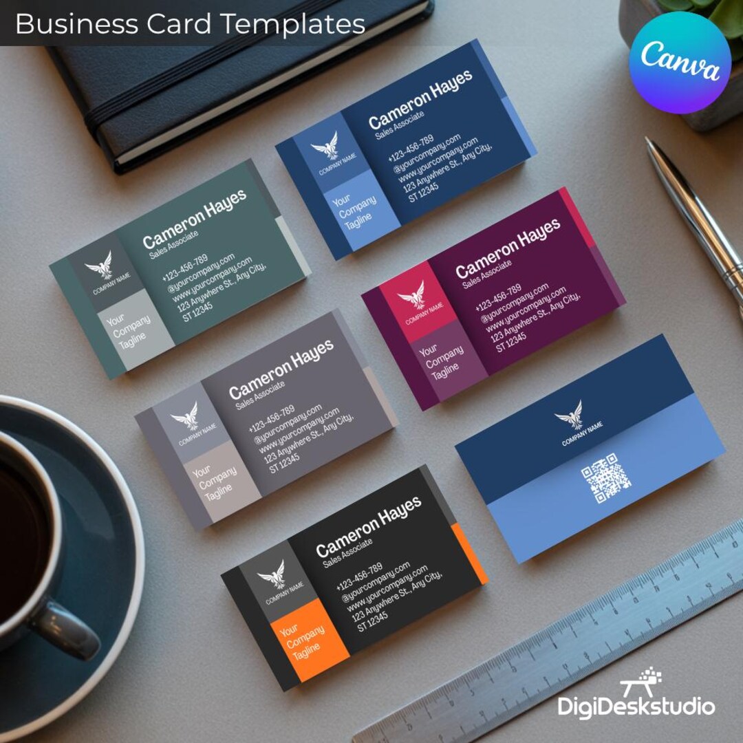 Editable Business Cards Custom Templates - Minimalistic, Professional ...