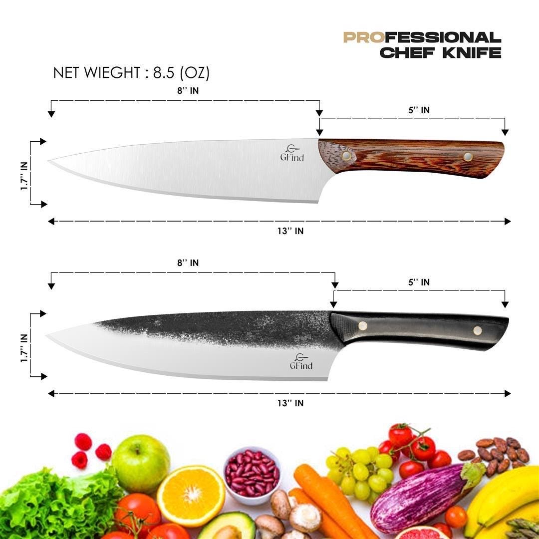 Professional Chef Knife – Sharp Kitchen Knife for Cooking & Culinary ...