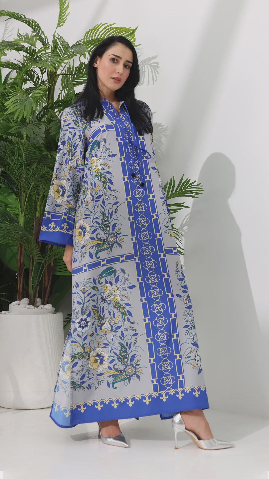 Iridesca Silven Printed Kaftan - Customized Fit (made to Order) - Etsy