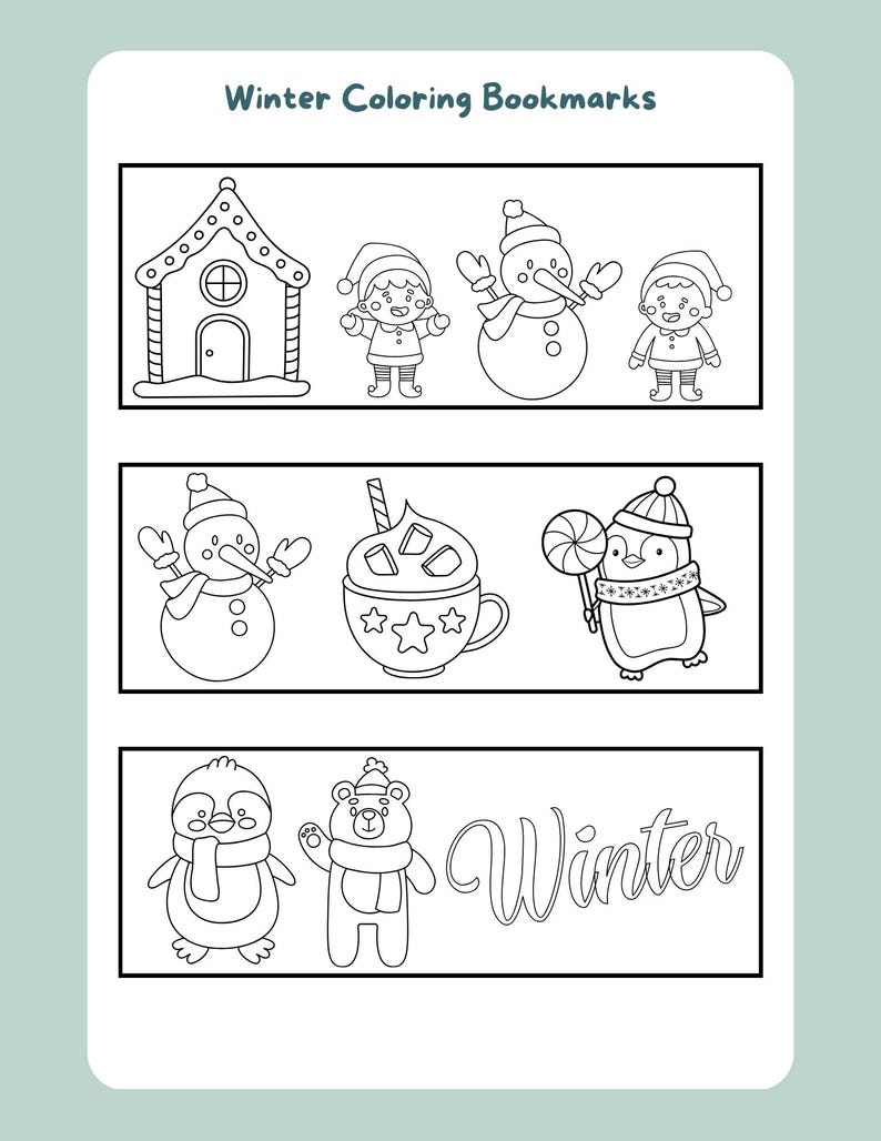 Winter Activity Book for Kids | Printable Games, Coloring Pages (PDF ...