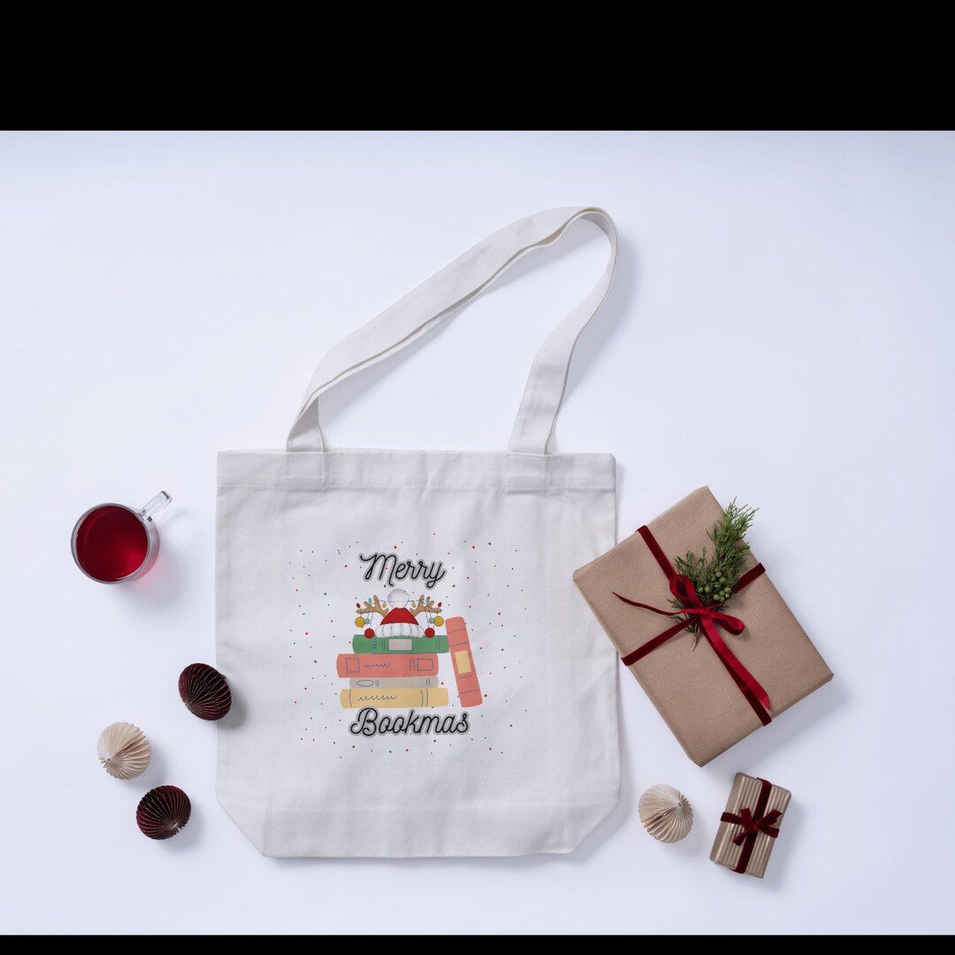 Merry Bookmas DTF Digital File | Christmas Book Lover PNG (instant ...