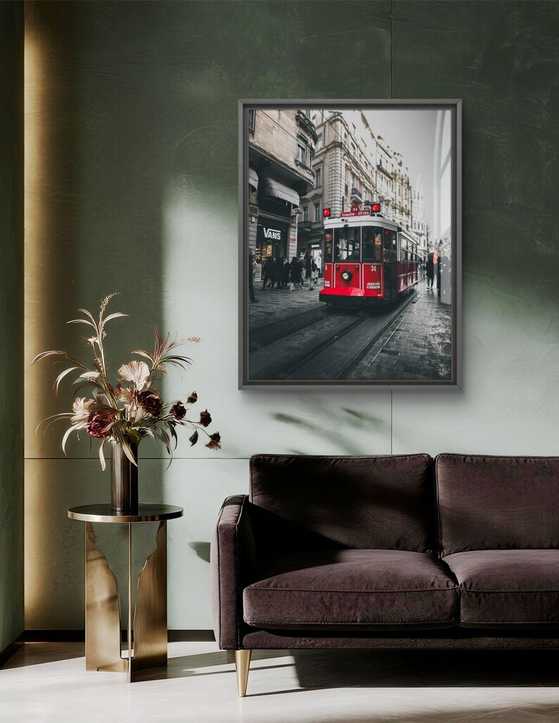 Red Tram Istanbul Wall Art Print - Etsy