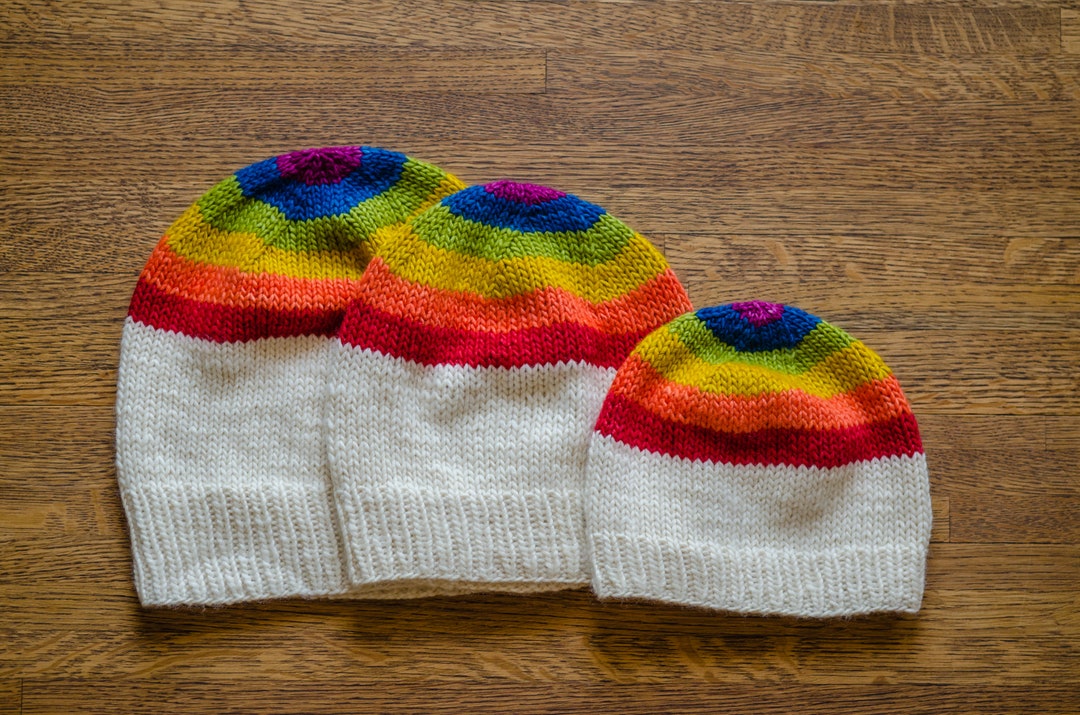 Rainbow Paint Dip Hat / Knit Hat / Baby / Child / Adult / Lgbtq+ ...