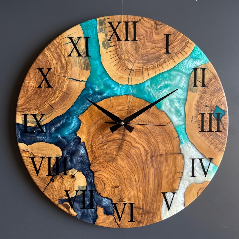 Large Epoxy Wall Clocks - Etsy