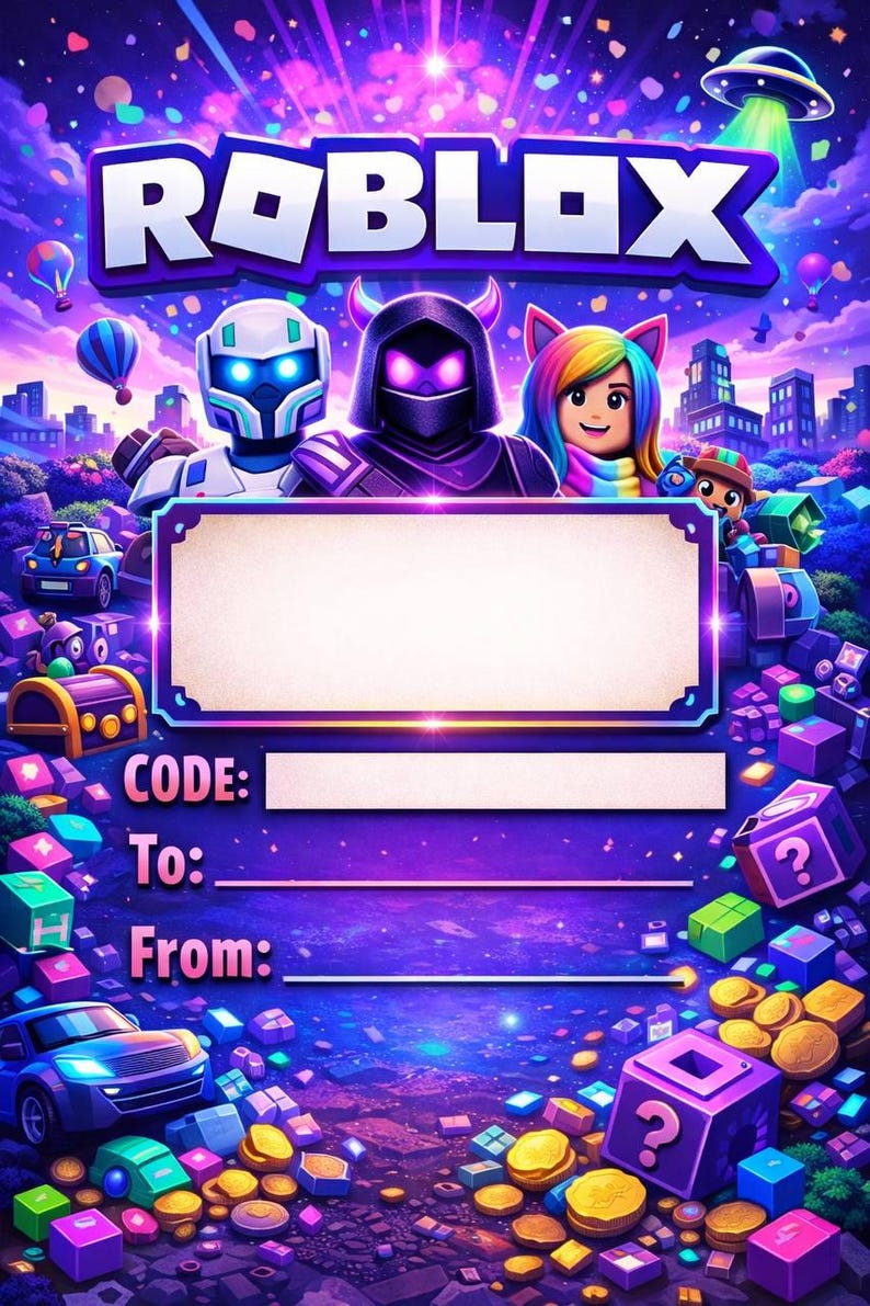 Happy Birthday Roblox Gift Card — Last-minute Digital Gift - Etsy